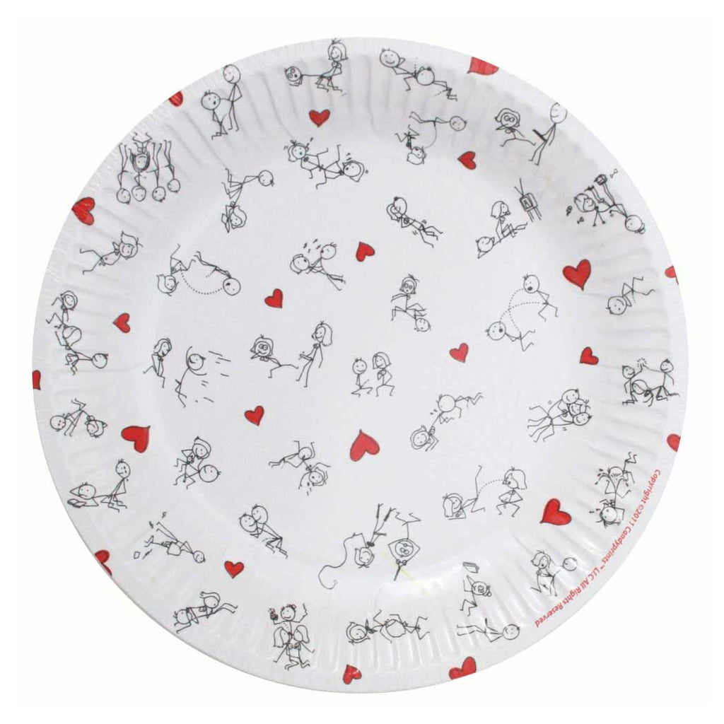 Naughty Stick Figure Paper Plates – Excitement